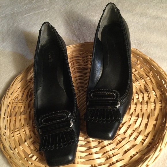 Cole Haan | Shoes | Cole Haan Black Square Toe Heels | Poshmark
